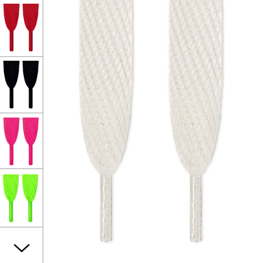 Lacci Piatti Super Larghi Bianchi ← Lacci ideali per le tue sneakers